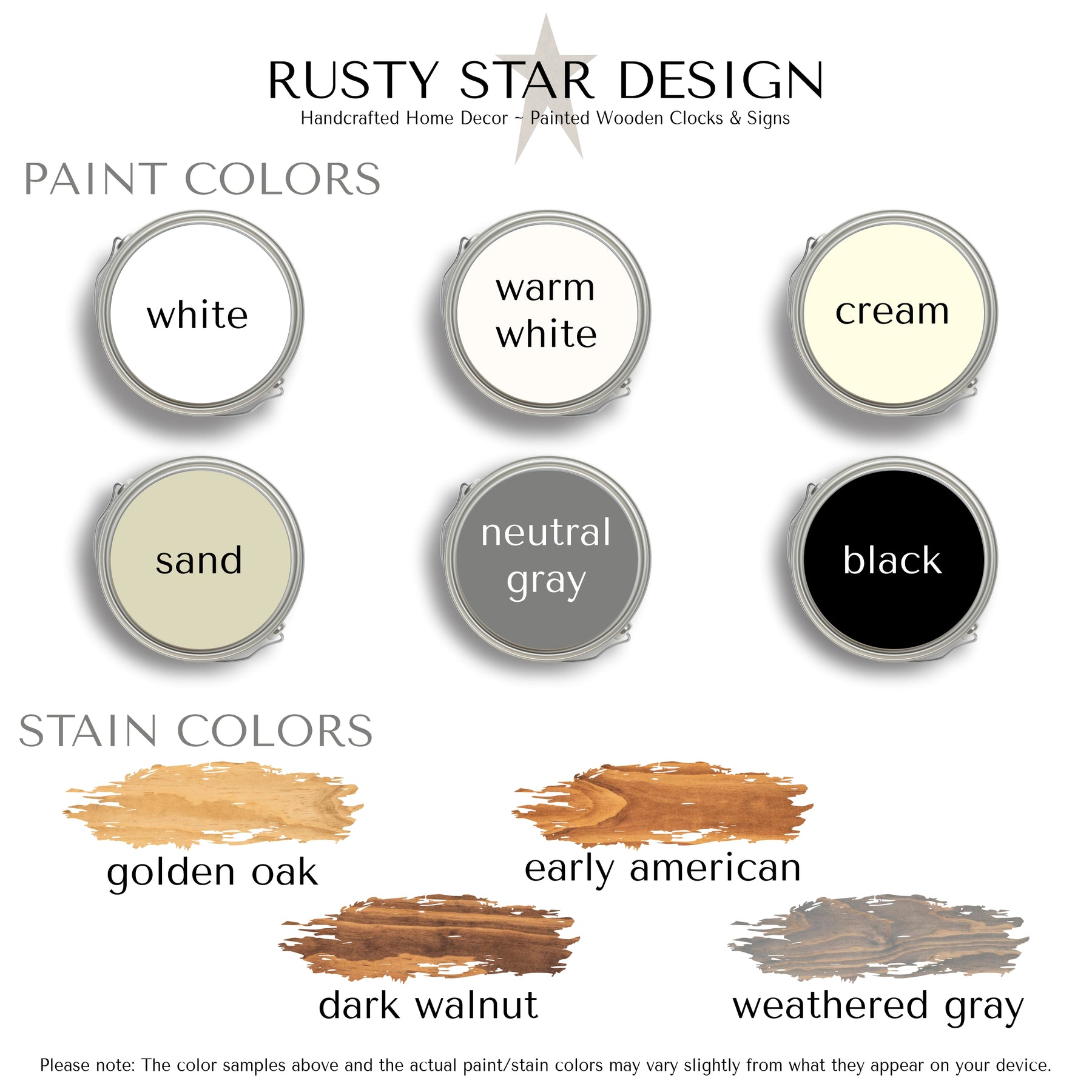 The Emma Wooden Wall Clock | rustystardesign.com – Rusty Star Design